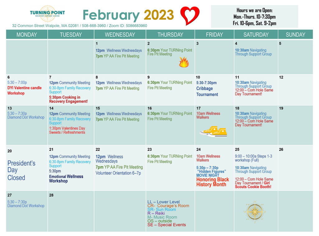 Calendar - Turning Point Recovery Center